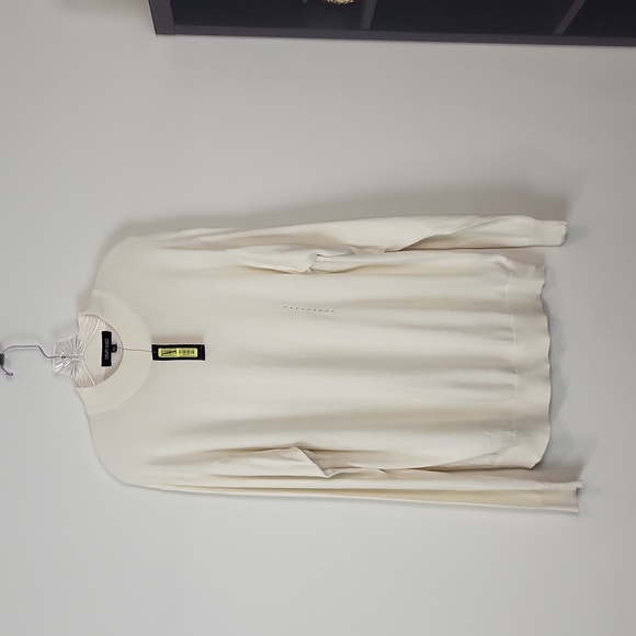 Murano | Sweaters | Murano Italia Whisper White Cream Cottonmodal Mock ...